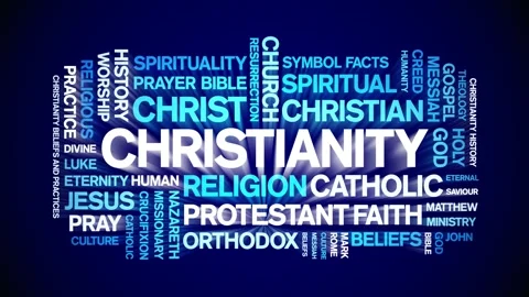Christianity animated word cloud,animati... | Stock Video | Pond5