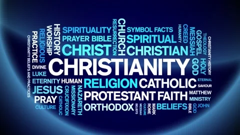 Christianity animated word cloud,animati... | Stock Video | Pond5
