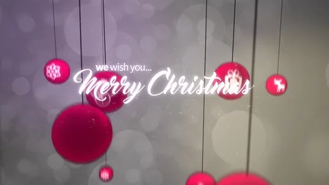 Christmas Balls Falling ~ After Effects Template #70097790