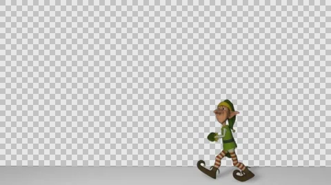 Christmas Elf Walk-By Lower Third With A... | Stock Video | Pond5