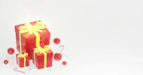 Christmas gift box animation with blank ... | Stock Video | Pond5