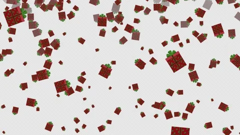 Christmas gifts falling animation with t... | Stock Video | Pond5