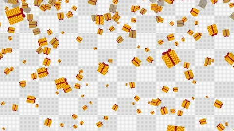 Christmas gifts falling animation with t... | Stock Video | Pond5