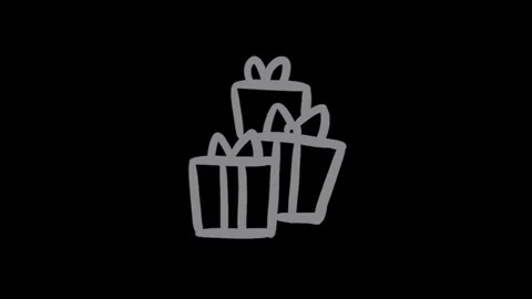 Christmas gifts pack 3D Animated Icon on... | Stock Video | Pond5