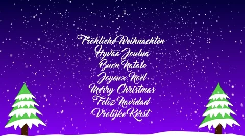 Christmas intro or outro titles animation - Snow revealing text - xmas ...