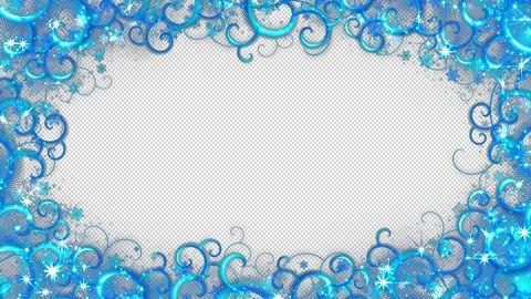 Christmas Border Alpha Channel Stock Video Footage | Royalty Free ...