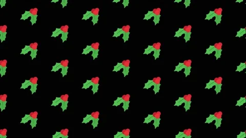 Christmas Mistletoe Black Animated Loop ... | Stock Video | Pond5