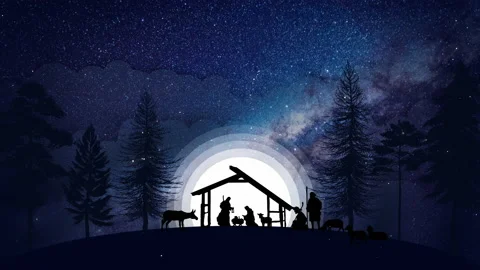 Christmas Nativity Scene animation with ... | Stock Video | Pond5
