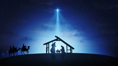 Christmas Nativity Scene animation with ... | Stock Video | Pond5