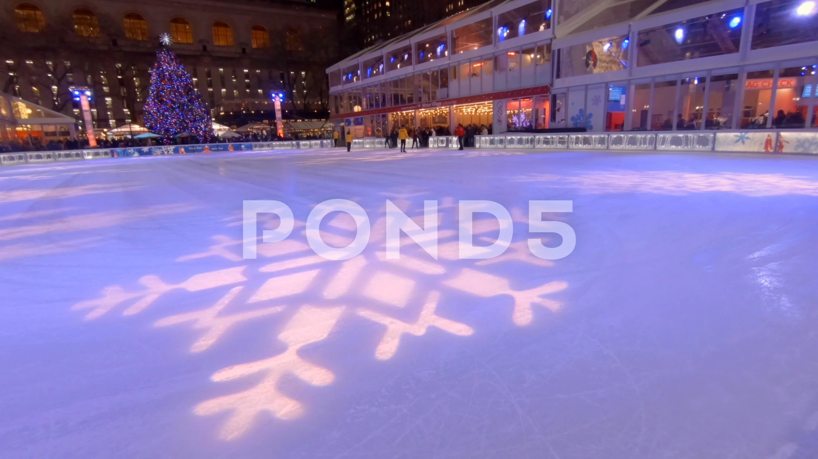 Empty Ice Skating Rink