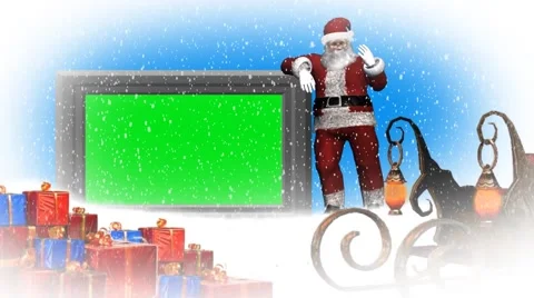 Santa Sleigh Green Screen Stock Video Footage | Royalty Free Santa ...