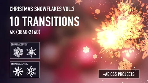 Christmas Snowflakes Transitions vol.2 ~ After Effects #119932973