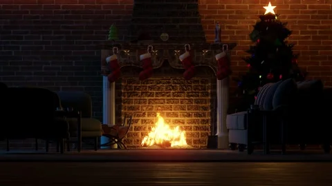 Christmas Fireplace Loop Stock Videos – Royalty-Free HD & 4K Videos