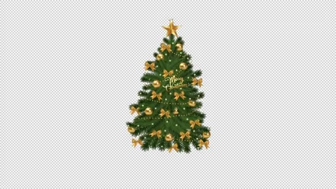 Christmas Tree Animation Alpha Channel B... | Stock Video | Pond5