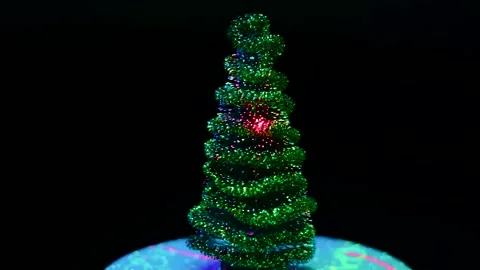 Christmas tree with blinking animation r... | Stock Video | Pond5