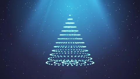 Christmas tree on electric blue backgrou... | Stock Video | Pond5