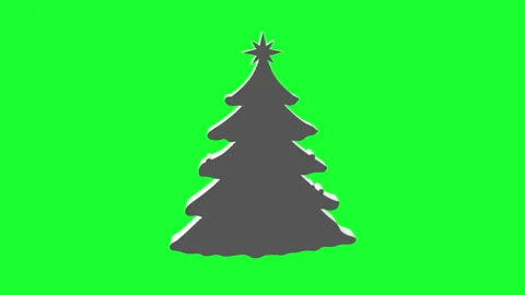 Christmas tree on a green screen - 3d an... | Stock Video | Pond5