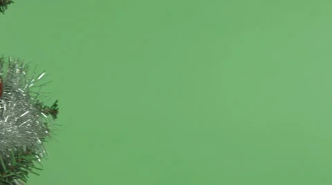christmas tree isolated on chroma green ... | Stock Video | Pond5