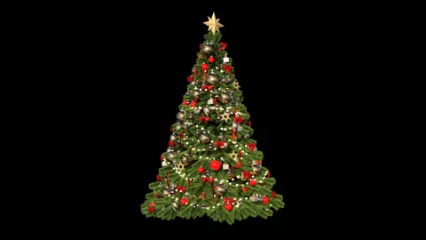 Christmas Tree, Loop, Alpha Channel, Ani... | Stock Video | Pond5