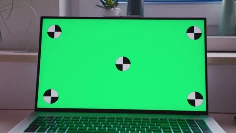 Chromakey. Close-up of laptop screen wit... | Stock Video | Pond5