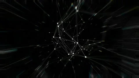 Chromatic aberration plexus network. Sea... | Stock Video | Pond5