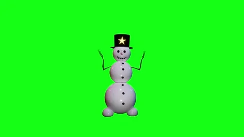 Snowman Green Screen Stock Video Footage | Royalty Free Snowman Green ...