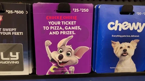 CHuck E Cheese Gift Card | Stock Video | Pond5