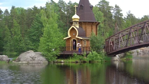 At the Church of apostle Andrew on the r... | Stock Video | Pond5