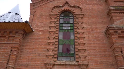 Church Building with red bricks and mosa... | Stock Video | Pond5