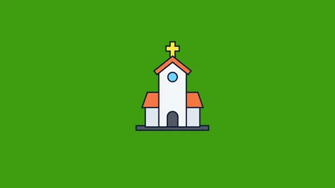 church icon animation. | Stock Video | Pond5