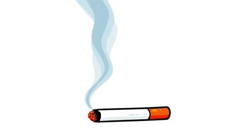 Cigarette with smoke cartoon animation | Stock Video | Pond5