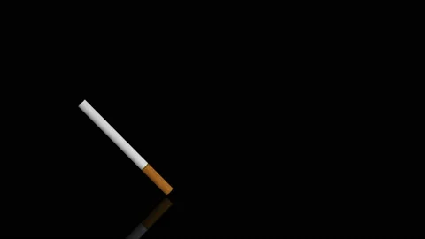 Cigarette turns on itself animation | Stock Video | Pond5