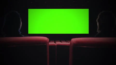 Cinema Couple Green Screen Watching Movi... | Stock Video | Pond5