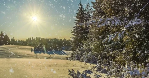 CINEMAGRAPH, 4k, falling snow in the win... | Stock Video | Pond5