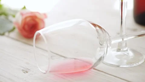 Cinemagraph - Glass with wine and rose ... | Stock Video | Pond5