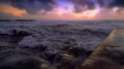 Cinemagraph Loop - Waves at the storm - ... | Stock Video | Pond5