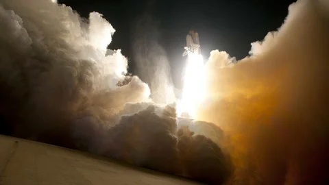 Cinemagraph of space shuttle at launch | Stock Video | Pond5