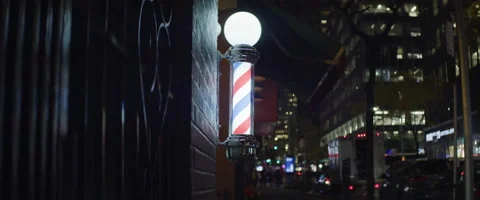 Cinematic of Blue and red Spinning Stree... | Stock Video | Pond5