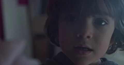 Cinematic close-up of 4-year-old Caucasi... | Stock Video | Pond5