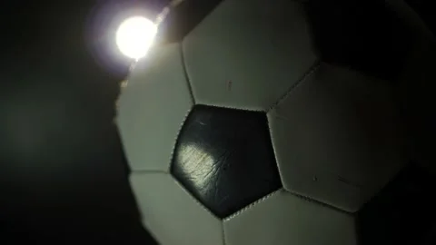 Cinematic Football Soccer Ball Rotates I... | Stock Video | Pond5