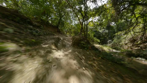 Cinematic FPV drone flying fast through ... | Stock Video | Pond5