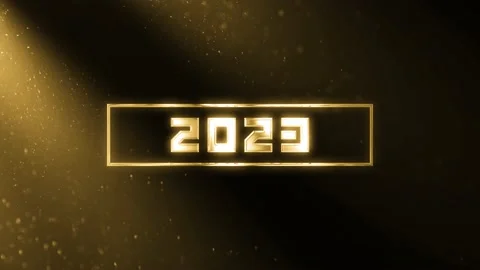 cinematic gold 2023 title animation | Stock Video | Pond5