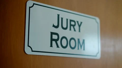 Cinematic Jury Room Door Sign, Justice C... | Stock Video | Pond5