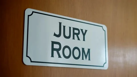 Cinematic Jury Room Door Sign, Justice C... | Stock Video | Pond5
