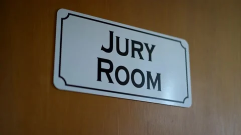 Cinematic Jury Room Door Sign, Justice C... | Stock Video | Pond5