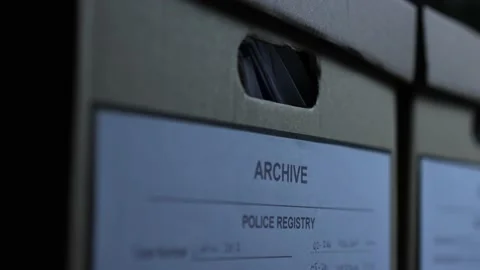 Cinematic Police Evidence Case Files In ... | Stock Video | Pond5