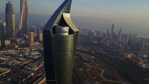 Cinematic shot of Kuwait Trade Center To... | Stock Video | Pond5