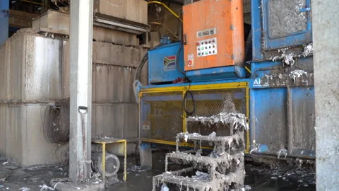 cinematic shot of recycling plant machin... | Stock Video | Pond5