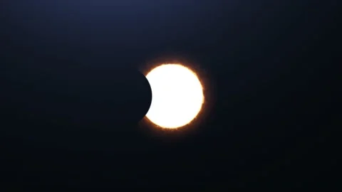 Cinematic Sun Eclipse from Space with st... | Stock Video | Pond5