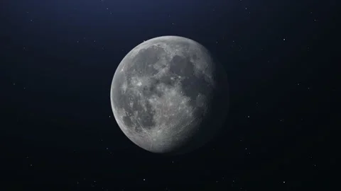 Cinematic zoom in of Moon in Space with ... | Stock Video | Pond5
